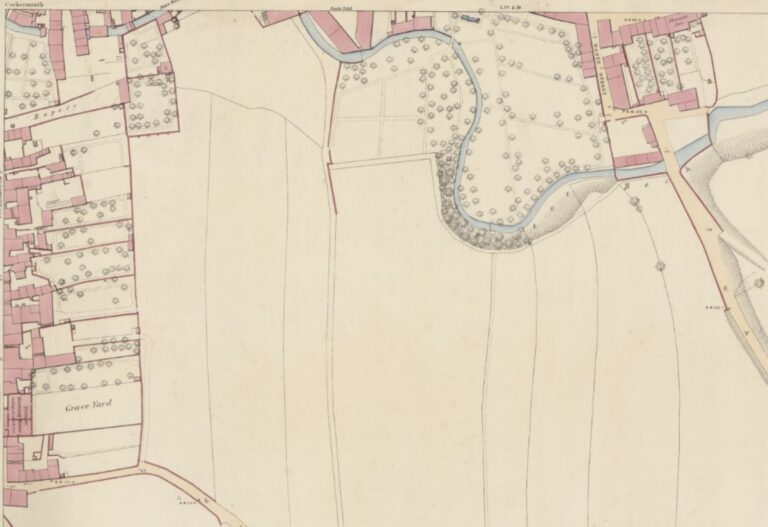 Map 1863 Kirkgate Bitter Beck Windmill Lane NLS 229913835 – Cockermouth ...