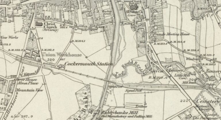 Map 1864 Cockermouth before Station Street – Cockermouth History