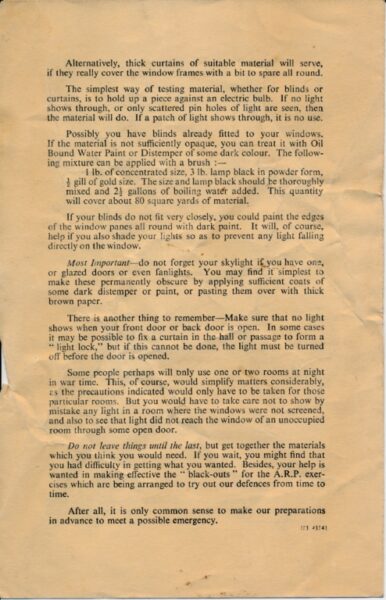War 1939 Gas mask and masking your windows WW2 advice – Cockermouth ...